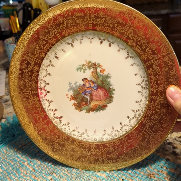 Dining | Antique 22 K Gold Edged Plate | Poshmark